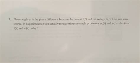 Solved 3 Phase Angle P Is The Phase Difference Between The Chegg Com