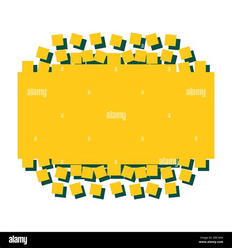 Yellow Rectangle With Dissolve Effect Brochure Element Design Stock