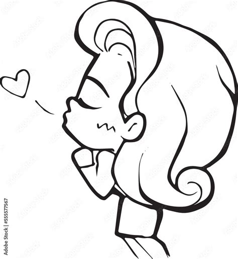 Office Girl Cartoon Doodle Kawaii Anime Coloring Page Cute Illustration