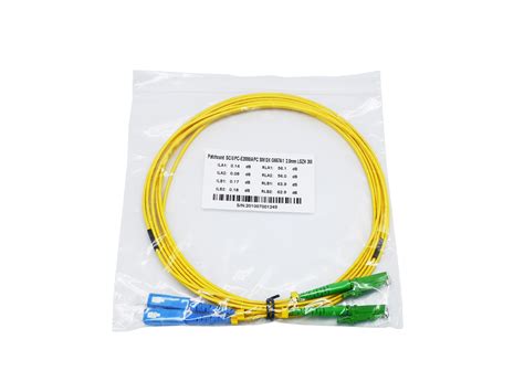 E APC To SC UPC Fiber Optic Patch Cord Singlemode Simplex Mm LSZH Riser Cable