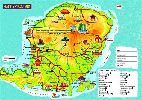 Isola Di Lombok Mappa Turistica E Carta Geografica