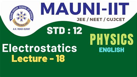 12th Jee Eng Ncert Physics Electrostatics Lecture ~ 18 Youtube