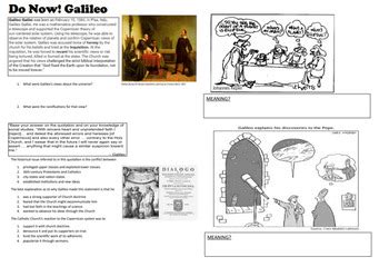 Galileo Reading With Questions By Thomas Keenan Tpt
