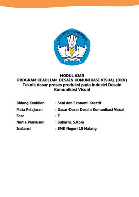 Modul Ajar Dasar Dasar Desain Komunikasi Visual