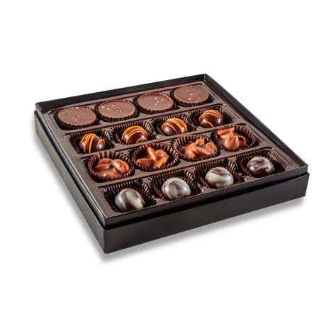 Bourbon Barrel Assorted Artisan Chocolates 16 Piece Box Bourbon