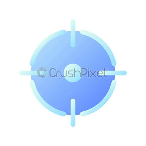 Aim Pixel Perfect Flat Gradient Two Color Ui Icon Stock Vector
