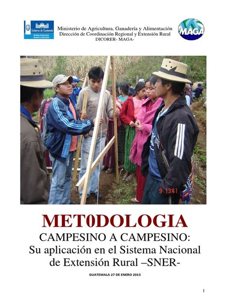 Metodología Campesino A Campesino Y Su Aplicación En El Sner Pdf