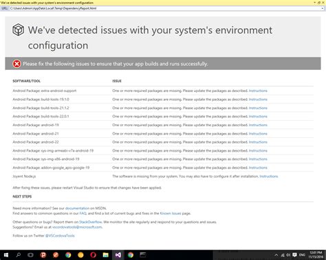 Debug Target In Cordova Project Visual Studio 2015 Show Only Start