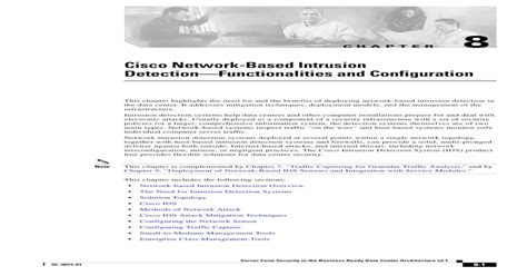 Pdf Cisco Network Based Intrusion Detection—functionalities · It Addresses Mitigation