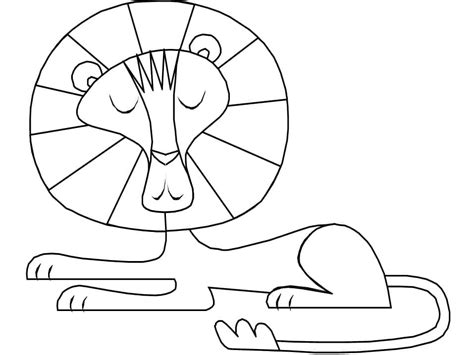 Tô Màu Con Sư Tử Rất Đơn Giản Trang Tô Màu Cho Bé