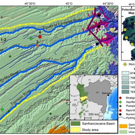 Potentiometric Maps With Groundwater Flow From Simulations And Their
