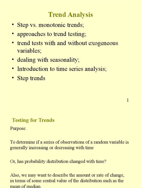trend analysis 1 pdf linear trend estimation regression analysis
