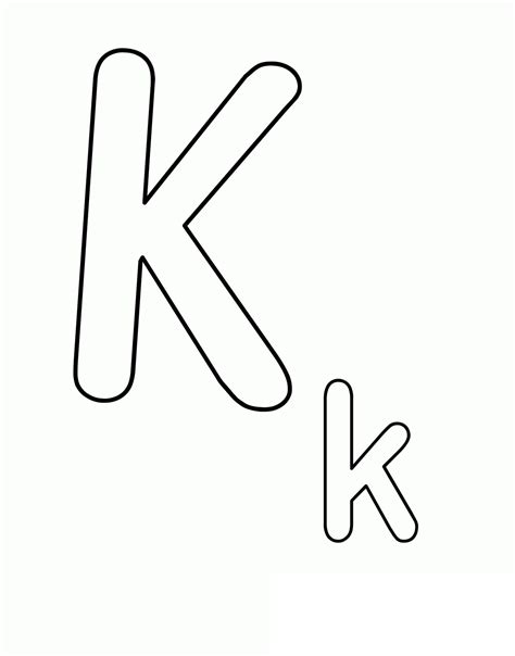 Dibujos De Letra K Para Colorear E Imprimir Coloringonlycom