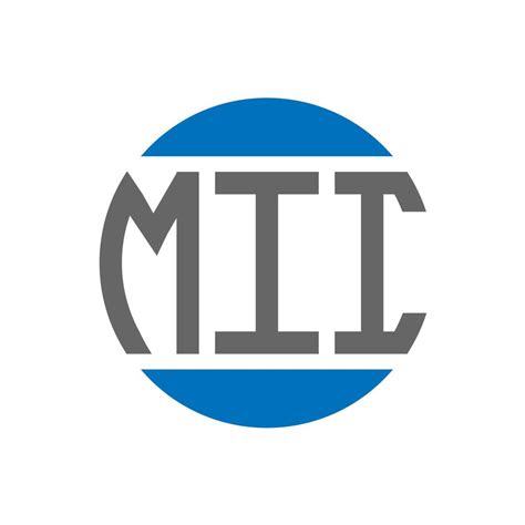 Mii Letter Logo Design On White Background Mii Creative Initials