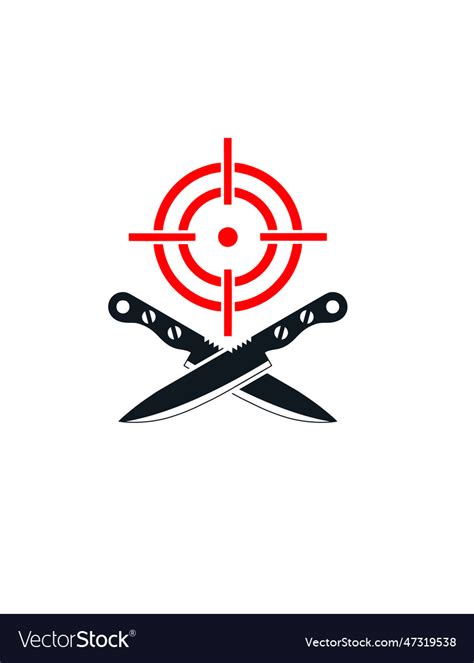 Knife Target Logo Image Royalty Free Vector Image