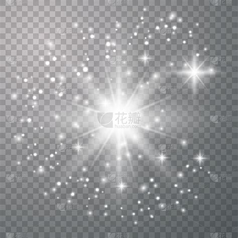发出光的效果星星闪耀着光芒矢量插图发光的光爆发出透明的爆炸矢量插图凉爽的效果装饰与光线闪烁