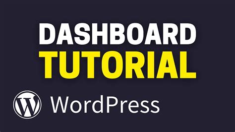 Wordpress Dashboard Tutorial For Beginners Easy
