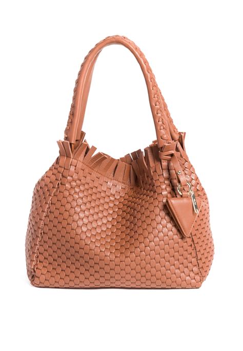 09 Small Brandy Compact Italian Woven Leather Bag Parise