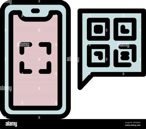 Find Phone Qr Code Icon Outline Vector Scanner Screen Mobile Scan Stock Vector Image Art Alamy