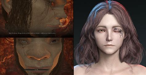 The Face Of The Dung Eater Has A Marking On His Right Eye Similar To Melina And Ranni Is This