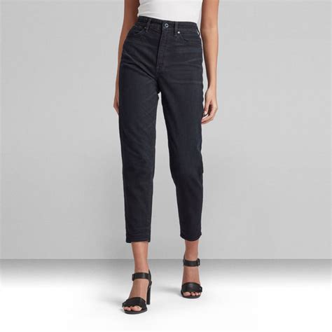 Janeh Ultra High Mom Ankle Jeans Black G Star® Za