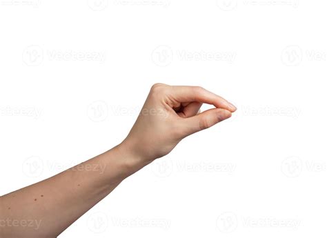 Female Hand Showing Gesture Palm Wrist Fingers In Pinch Sprinkle