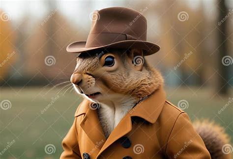 The Squirrel Detective In Stunning Stock Illustration Illustration Of