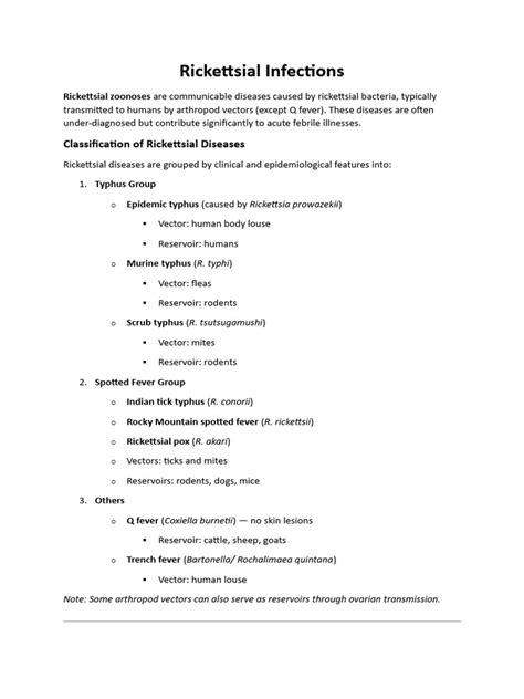 Rickettsial Infections Psm Pdf Microbiology Immunology