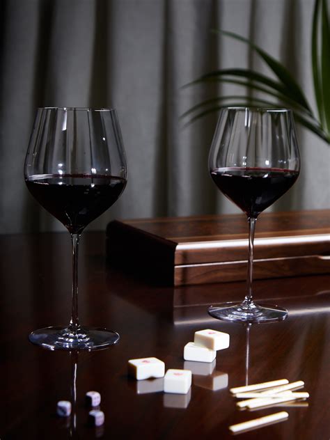 Clear Elegance Hand Blown Crystal Red Wine Glasses Set Of 2 By