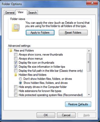 Enable Show Hidden Files And Folders In Windows TWEAKS4MYPC
