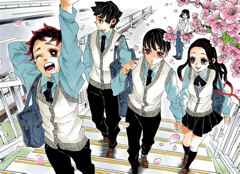 Demon Slayer Kimetsu No Yaiba Hd Anime Wallpaper School Days