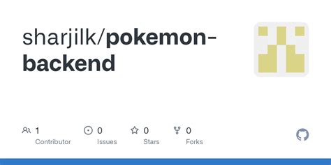 Github Sharjilkpokemon Backend