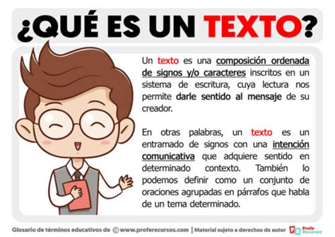Qué es un Texto Definición de Texto