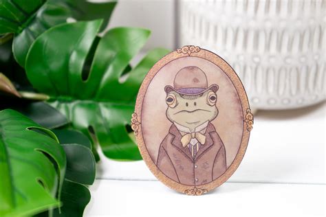 Dapper Frog Sticker Victorian Frog In Suit Funny Laptop Decal Etsy