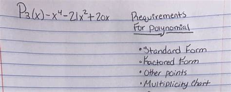 [answered] P3 X X 21x 20x Requirements For Polynomial Standard Form