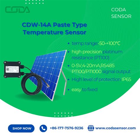 Paste Type Temperature Sensor For Pv Solar Panels
