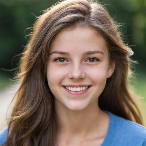 Portrait Of Joy 18 Year Old Girl With A Friendly Smile