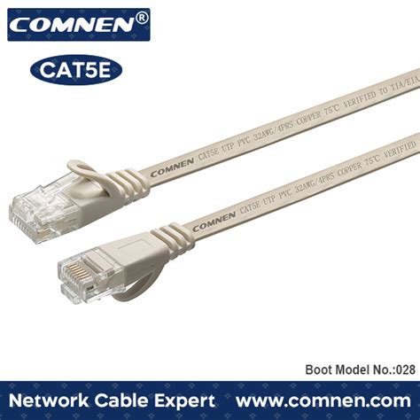 Utp Flat Cat5e Patch Leads 1ft 2ft 5ft Grey Patch Cable