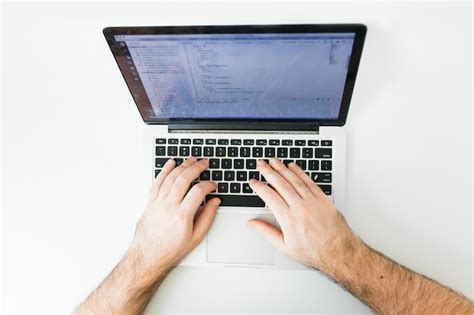 Premium Photo Closeup Coding On Screen Man Hands Coding Html And