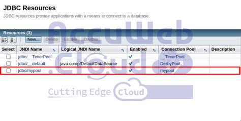 JDBC Connection With GassFish AccuWeb Cloud Guide