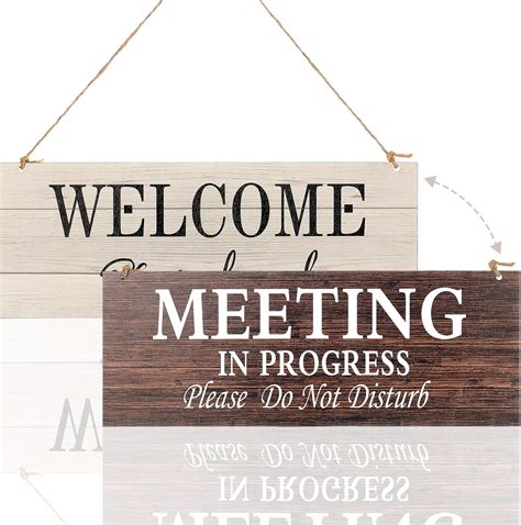 1 Piece Double Side Meeting In Progress Please Do Not Disturb Welcome