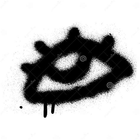Spray Textured Graffiti Doodle Punk Shape Eye Hand Drawn Abstract