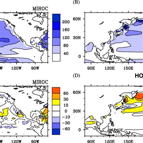 A And B Winter Mixed Layer Depth M And C And D Anomalies Of The Download Scientific