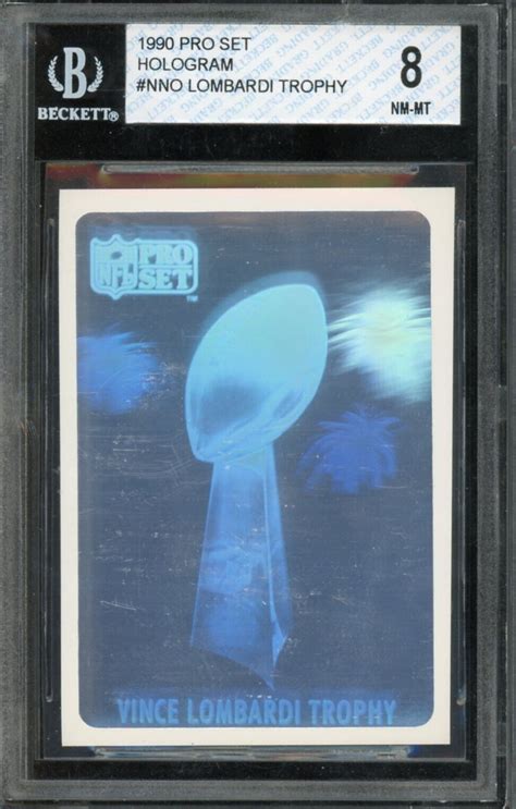 1990 Pro Set Hologram Lombardi Trophy Nno Bgs 8 Ebay