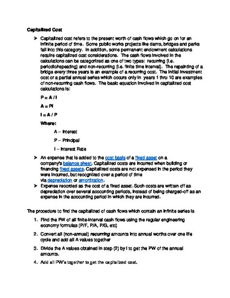 Capitalized Cost Eng Econo As1 Pdfcoffeecom