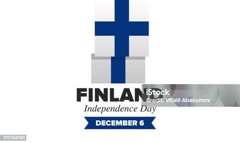 핀란드의 독립 기념일 국가 행복 한 휴일 12 월 6 에 매년 경축 핀란드 국기입니다 애국 적인 요소 포스터 카드 배너 및 배경 벡터 일러스트레이션 12월에 대한 스톡 벡터