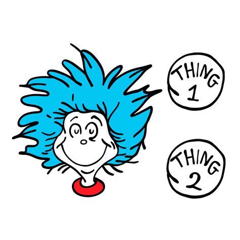 Dr Seuss Thing 1 Thing 2 Svg Png Inspire Uplift