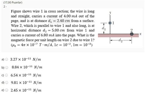 Solved Figure Shows Wire 1 In Cross Section The Wire Is Chegg Com