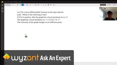 Questions About A Twice Differentiable Function Youtube