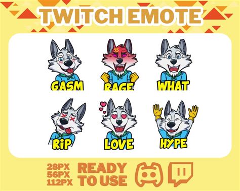 Anime Emotes Wolf Emote Manga Cartoon Cute Emotes Twitch Emotes Anime Cartoon For Twitch And